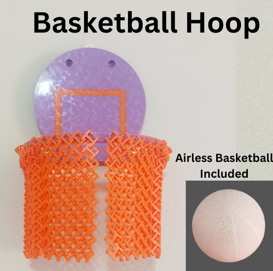 Basketball Hoop with articulated net and airless basketball by Zona 3d ...