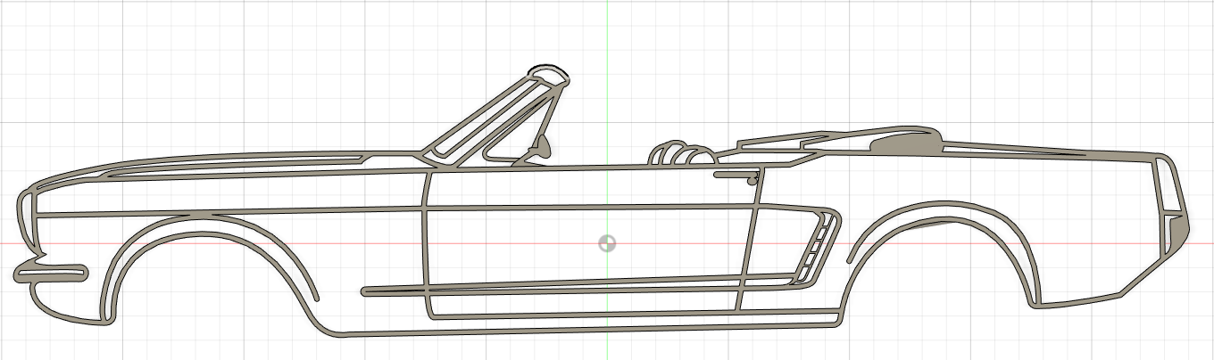 Ford mustang 65' silueta by 2G Creative Studio | Download free STL ...