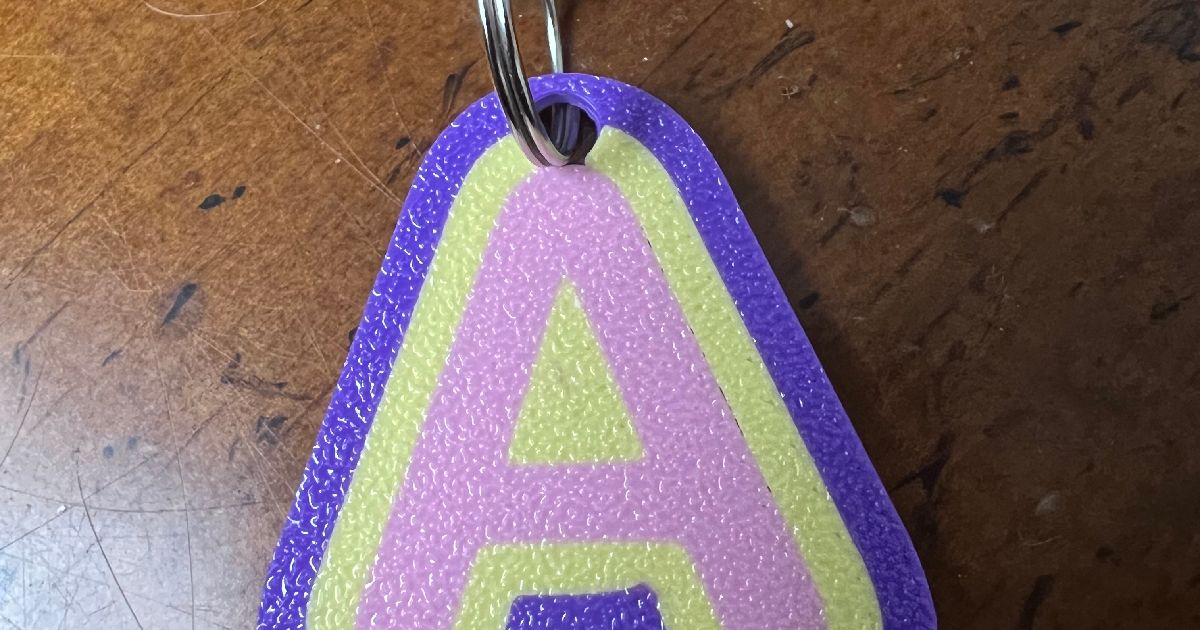 Letter A Keychain multi color by Ashley | Download free STL model ...