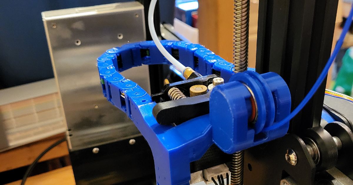 Filament guide/Extruder cable chain mount for Ender 3 pro by Shockwave ...
