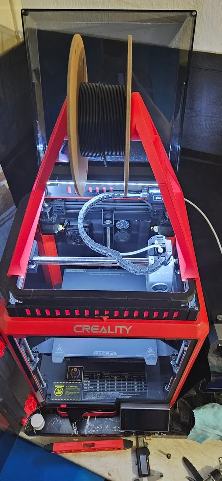 Creality K1 & K1C top mounted filament on RISER by DCJIM | Download ...