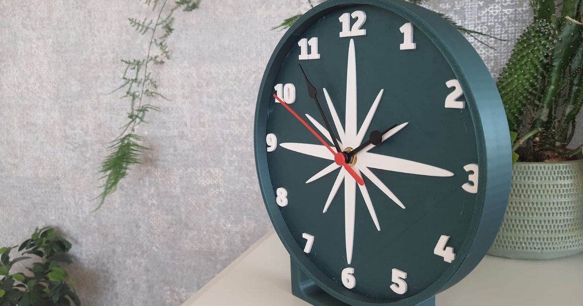 Large Desk Clock Design by sercan küçükbaltaci | Download free STL ...