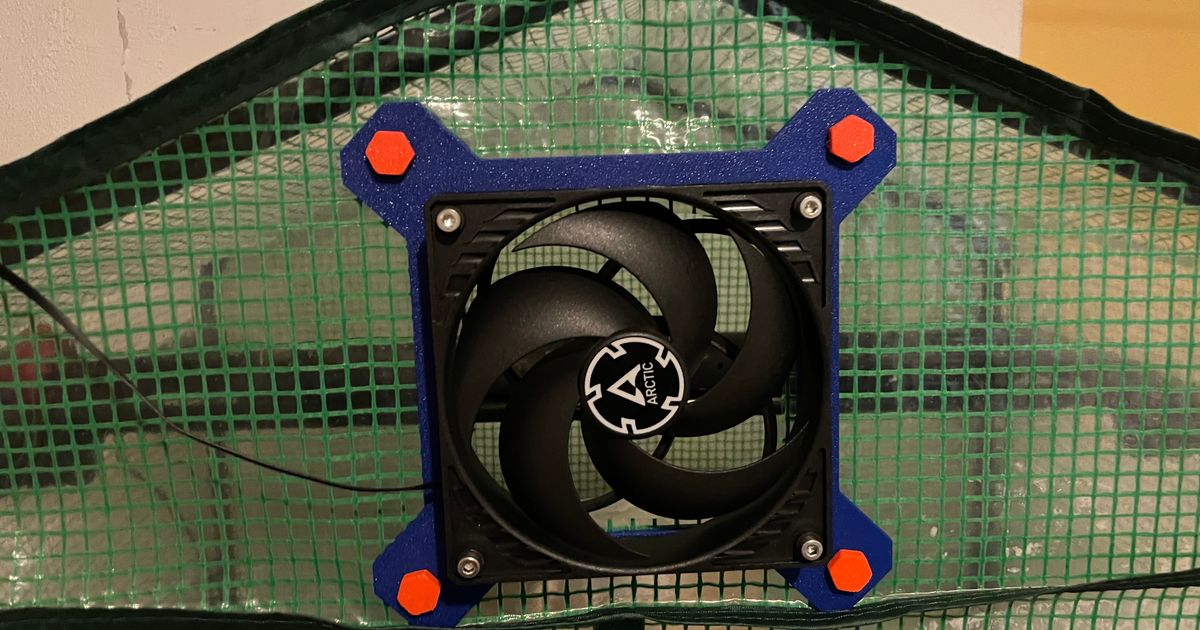 Mounting Plates for 120mm computer fan on grow tents / walls by Be Me ...