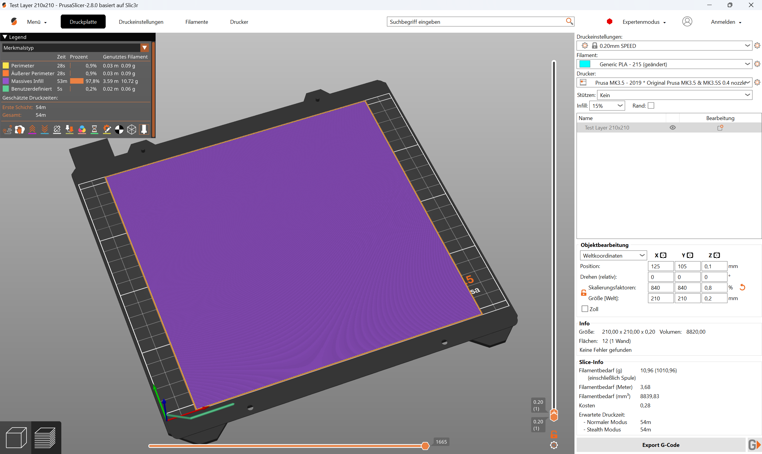 1st layer test print for Prusa MK3S(+)/MK3.x/MK4(S) by AWSW | Download ...