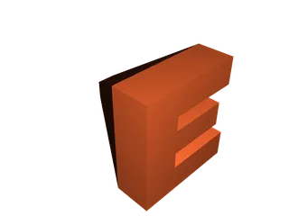 The Letter E by Polymathic 3D Printer Creations | Download free STL ...