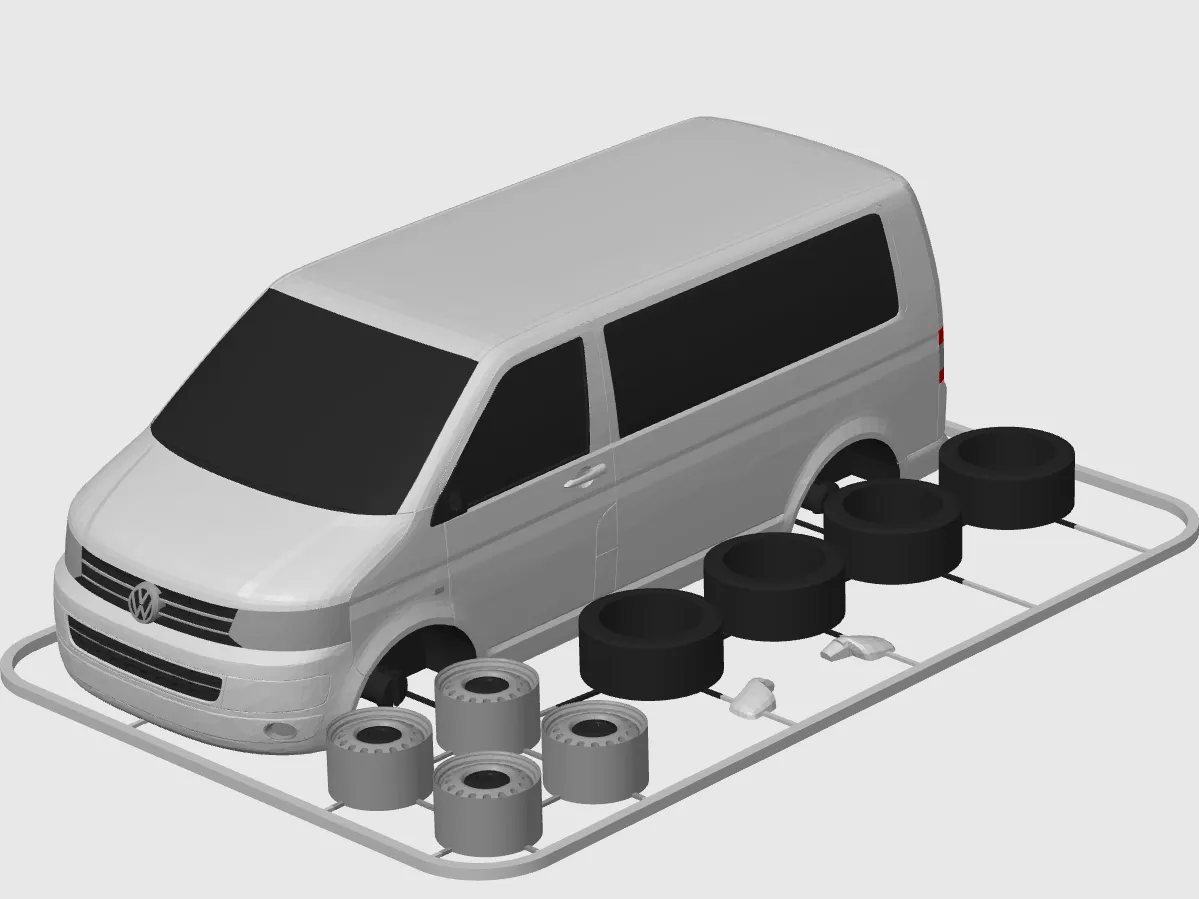 VW T5 Transporter / Multivan Bus Kit Card by The Kit Card Guy | Download free STL model ...