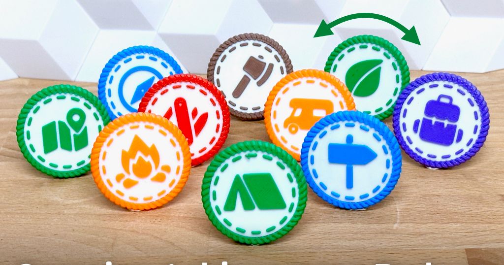 Camping Achievement Badges (clicky fidget outdoor awards) by GlennovitS ...