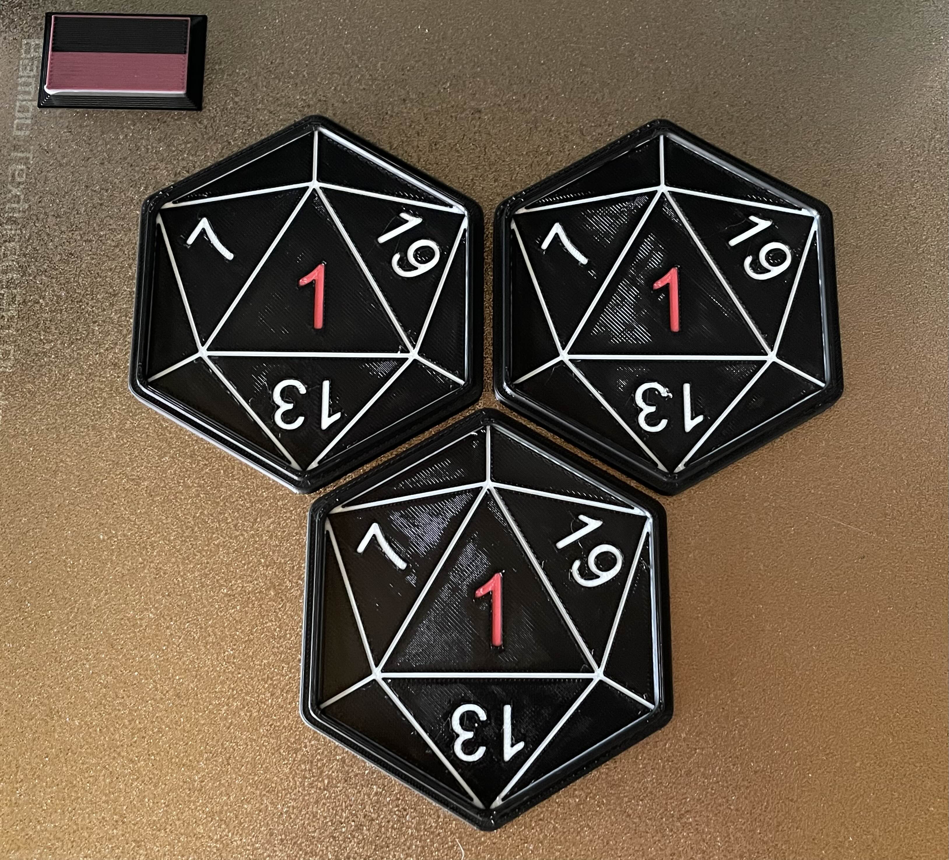 D20 Stackable Coasters by Rizato | Download free STL model | Printables.com