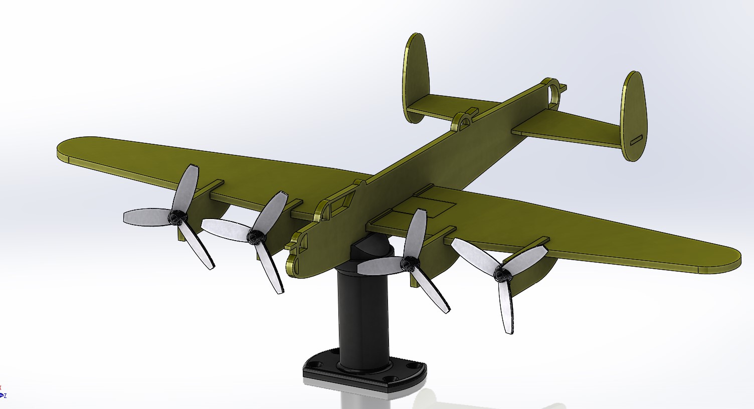 WW2 bomber plane model Avro Lancaster by Dimensional_Whi - MakerWorld