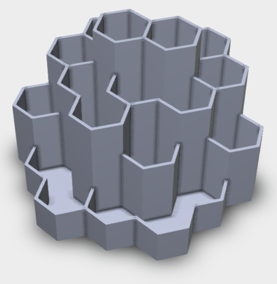 Hexagon Desk Organizer by Stride | Download free STL model | Printables.com