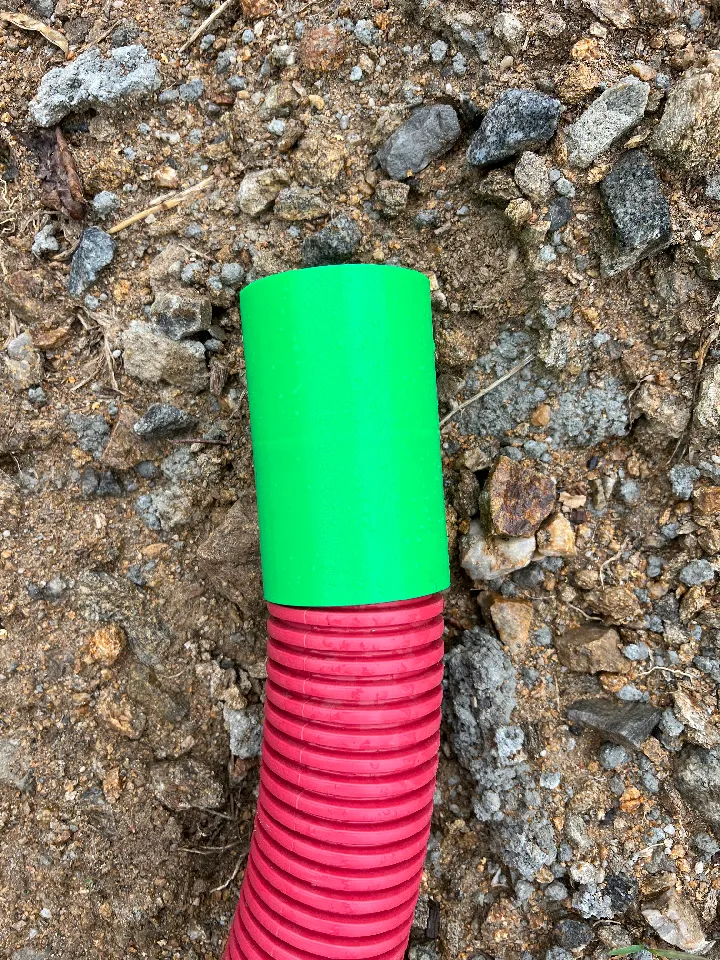 corrugated conduit connector 75mm by El Kóťa | Download free STL model ...