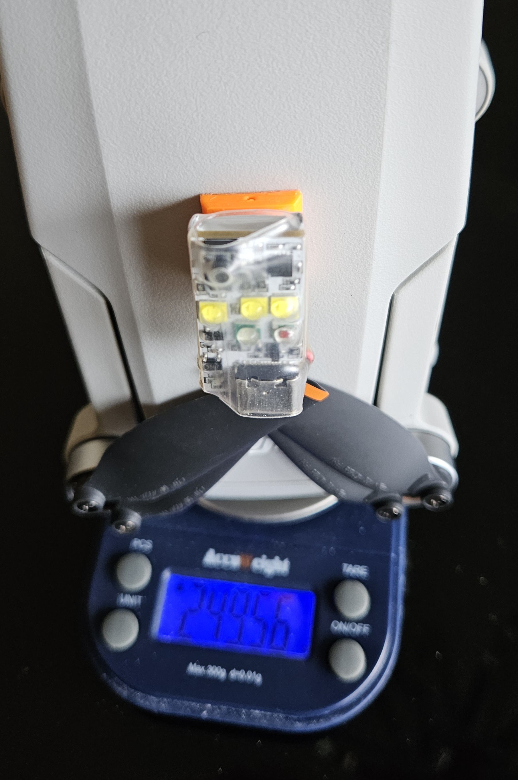 VIFLY/other strobe mount for DJI/other drones (under 1g for 250g drone laws) by Ben | Download ...