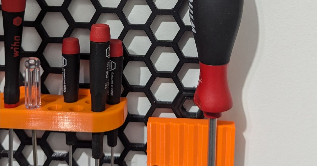 REMIX - Magnetic Screwdriver Holder for Honeycomb storage wall by edmar ...