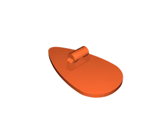 Lego Compatible (2586.dat) Minifig Shield Ovoid by thall72 | Download ...