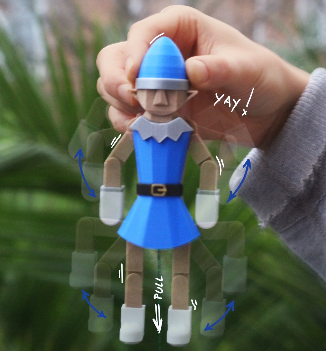 Pull-String Elf (print in place + assembly) by Crafty Sven | Download ...