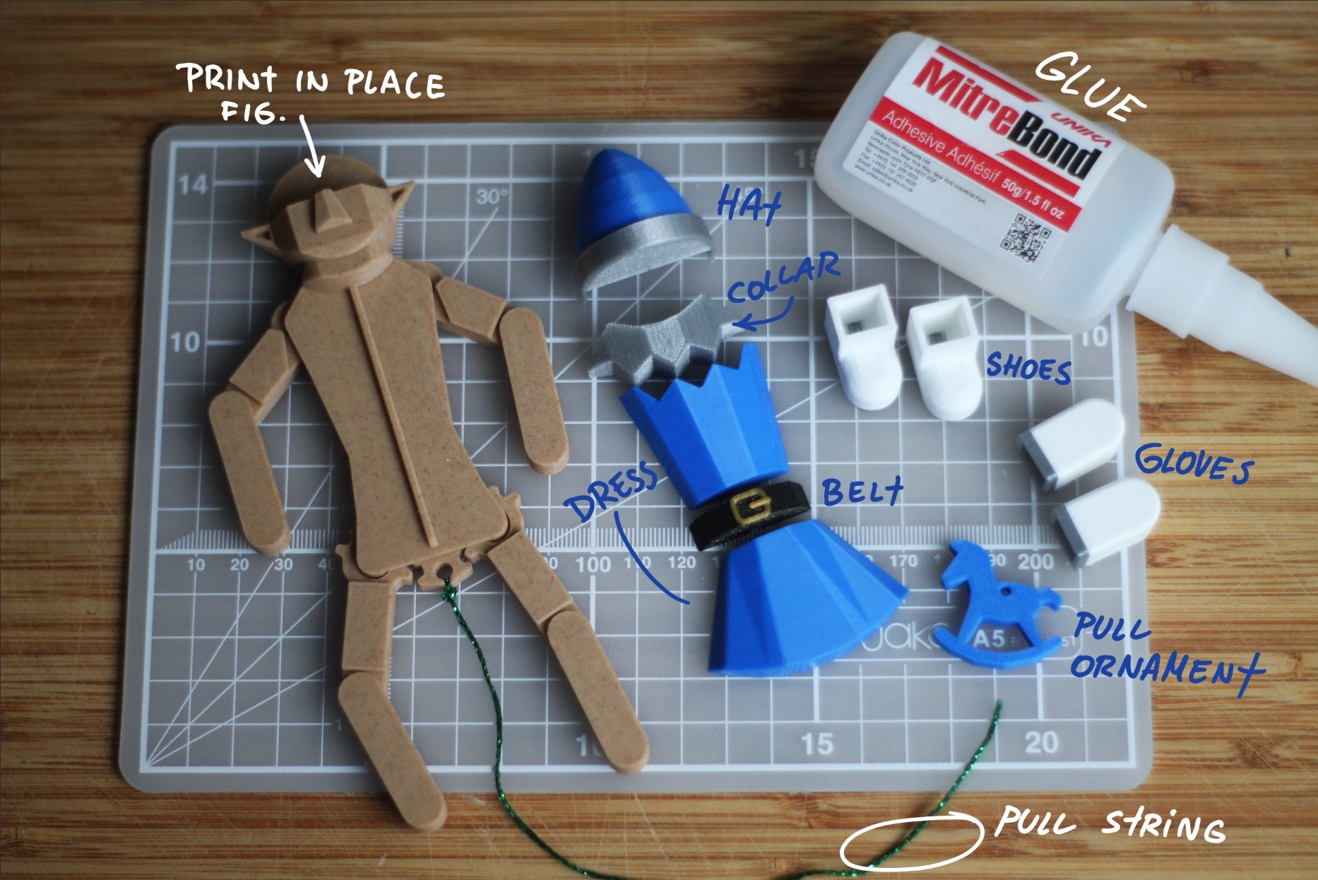 Pull-String Elf (print in place + assembly) by Crafty Sven | Download ...