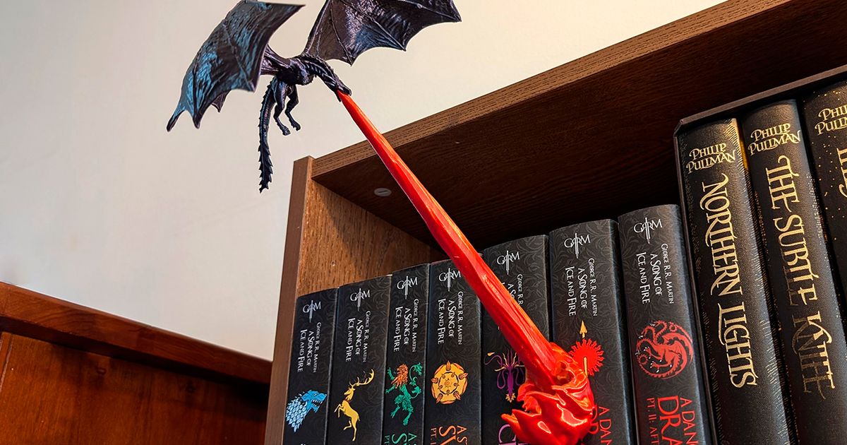 Flying Dragon Book Nook by 3Demon | Printables Store