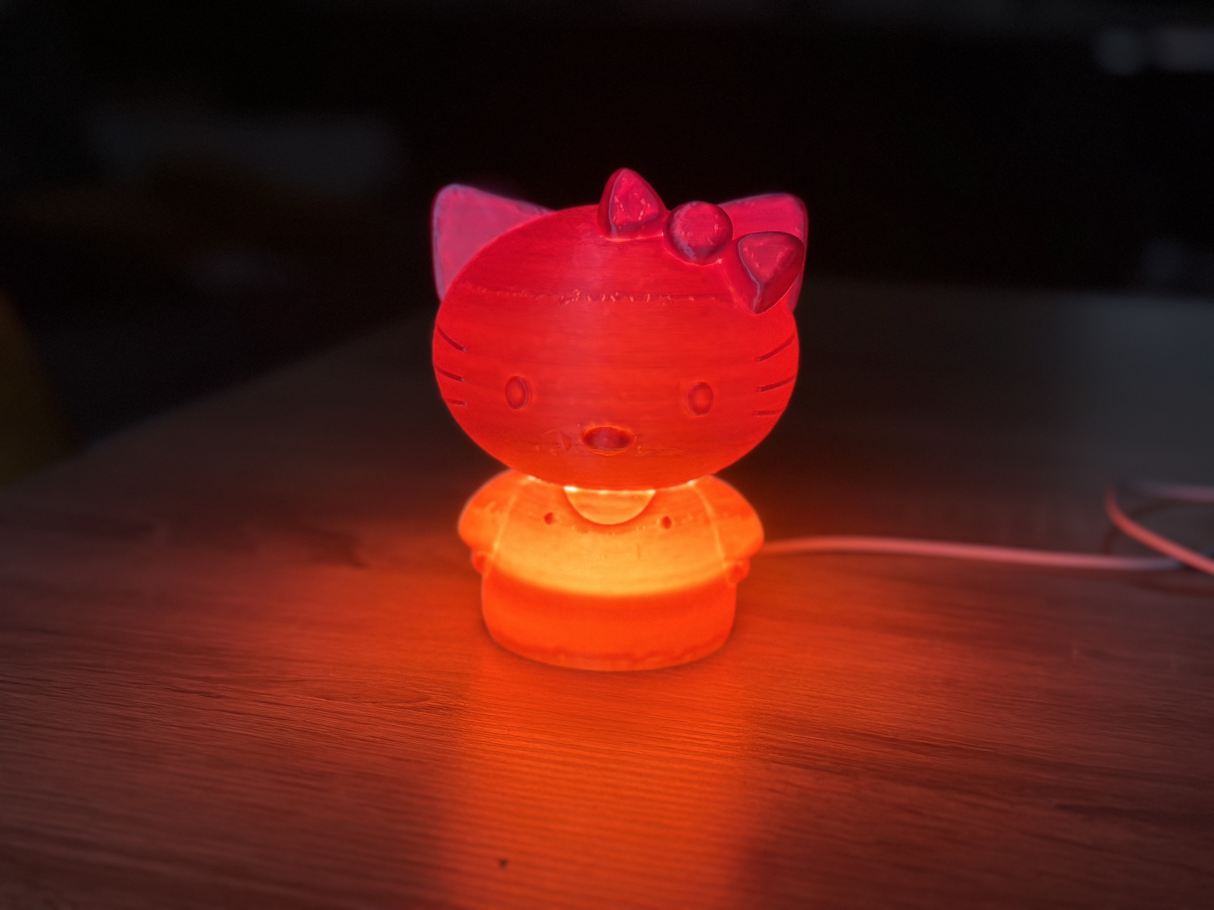 Hello Kitty lamp for LED Lamp Kit 001 by Martin20 | Download free STL ...
