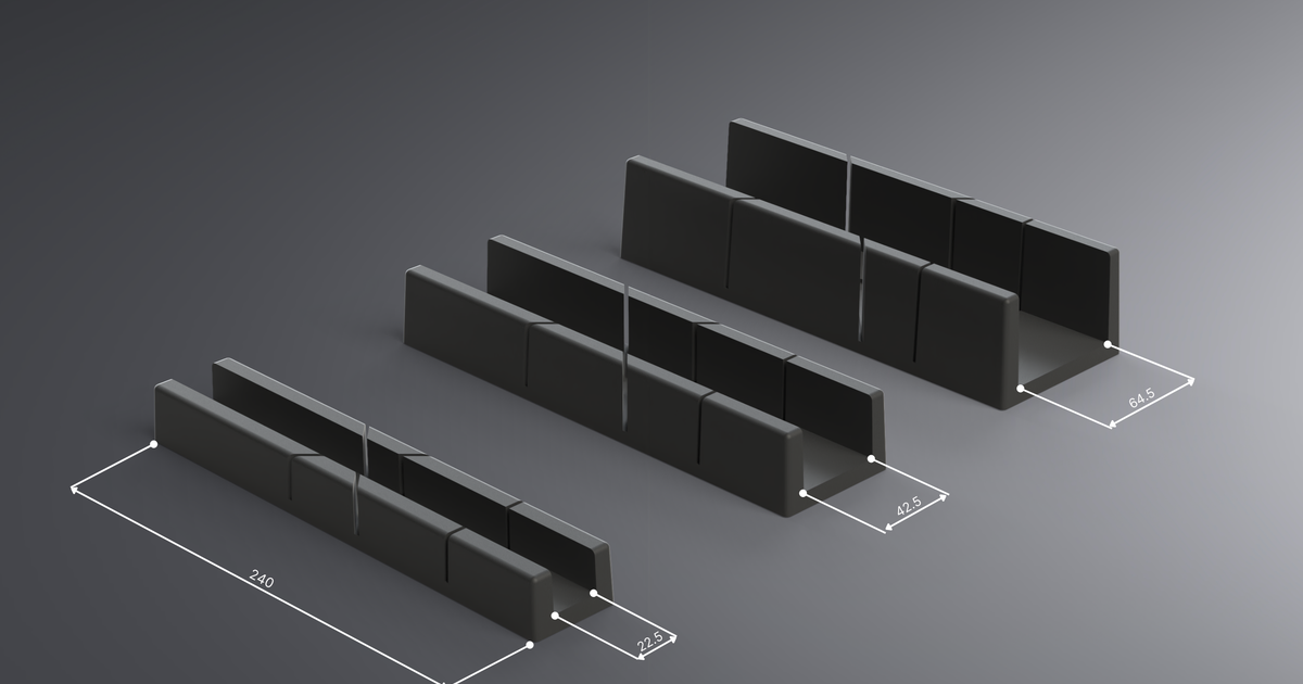 Miter / Mitre / Saw Box - 3 Sizes by Tycho Design | Download free STL ...