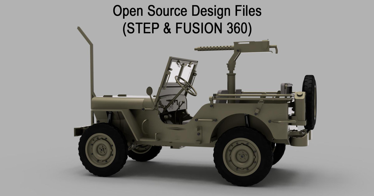 Tessier.Work Willys MB Radio Controlled Open Source Design Files (STEP ...