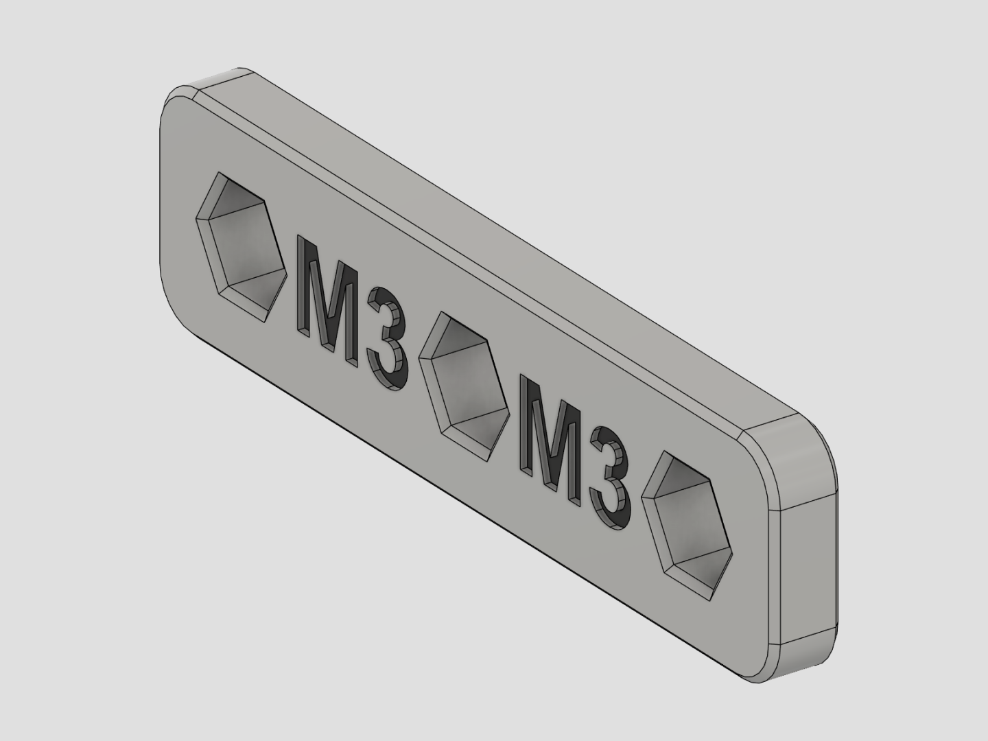 Small M3 hex nut holder wrench (3 and 4 nut hole options) by Sillybutts | Download free STL ...