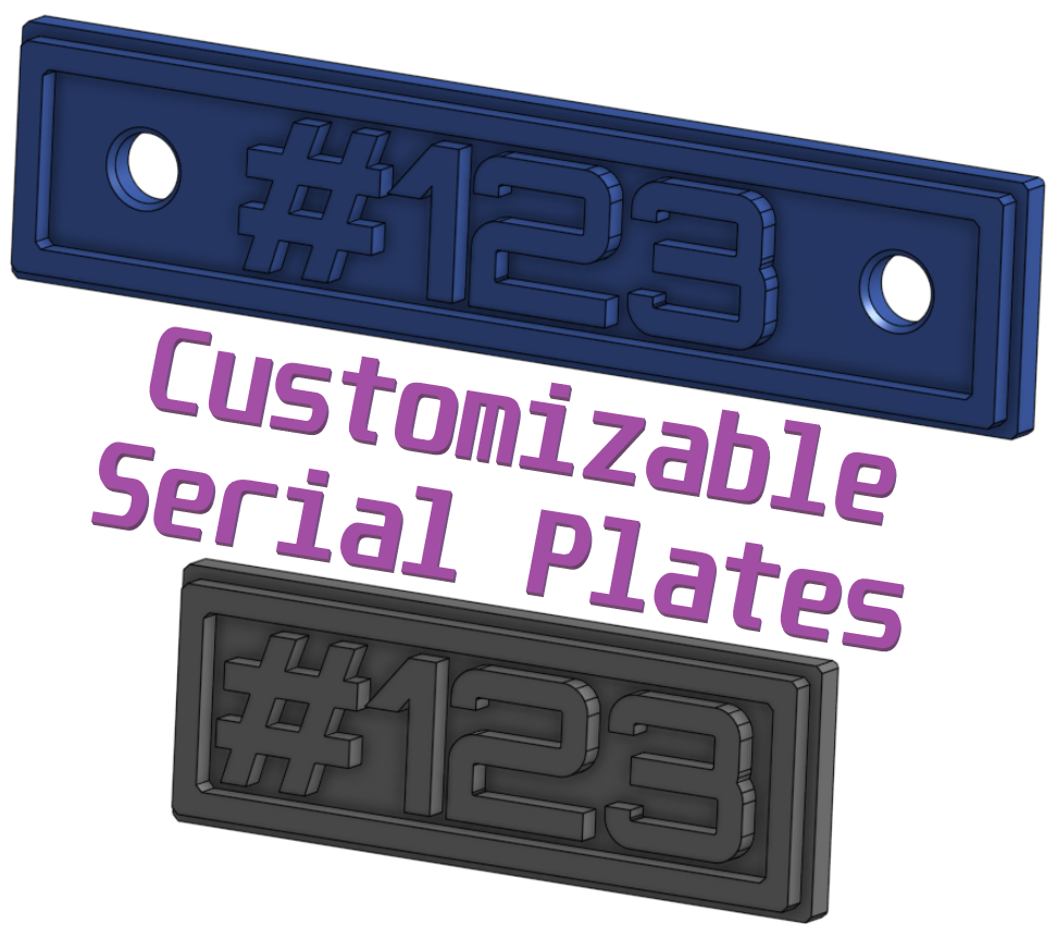 Customizable Serial Plates by Kanrog Creations | Download free STL ...