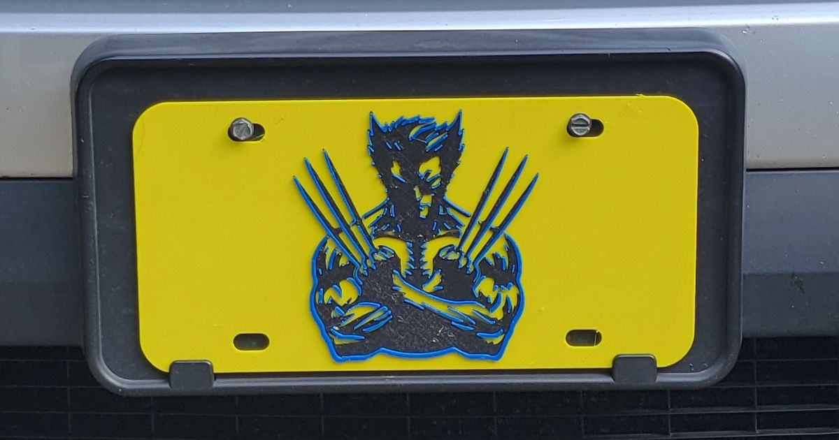 Wolverine License Plate by D3Dorsett | Download free STL model ...
