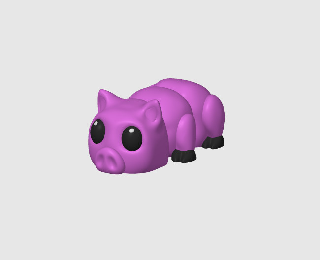 Pig with 2 joints by Built_Over_Bot | Printables Store