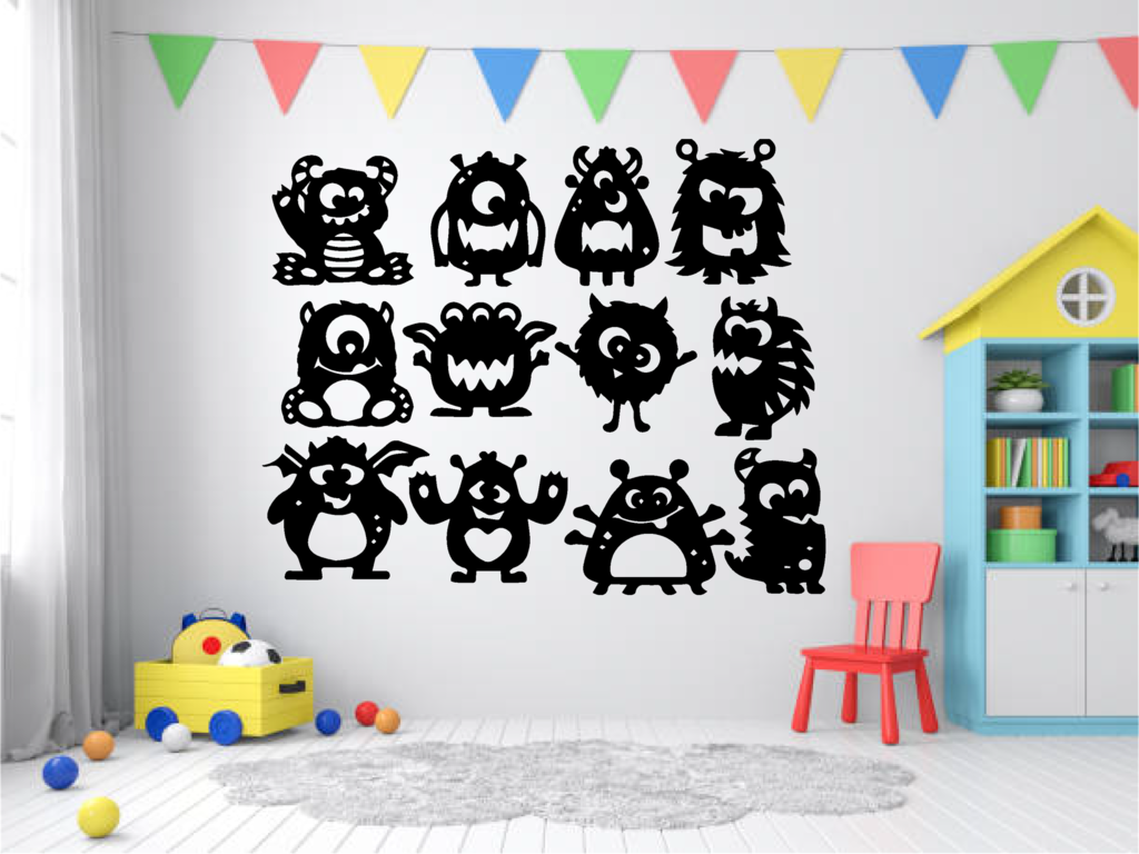 wall decals for kids monsters by DragoneyeJo | Download free STL model ...