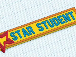 Star Student Badge 1 by MdHazrin | Download free STL model | Printables.com