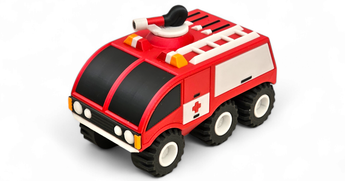 Fire Truck Multicolor - Print in Place by jajaum3d | Download free STL ...