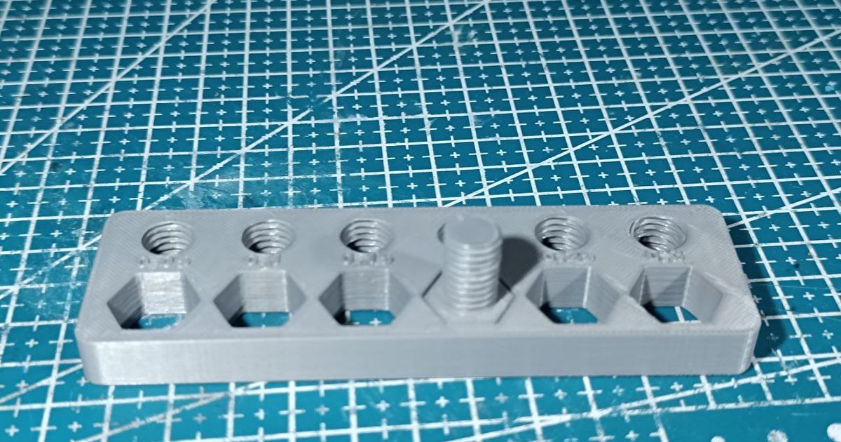 Thread and shape tolerance test by CosyMaker79 | Download free STL ...