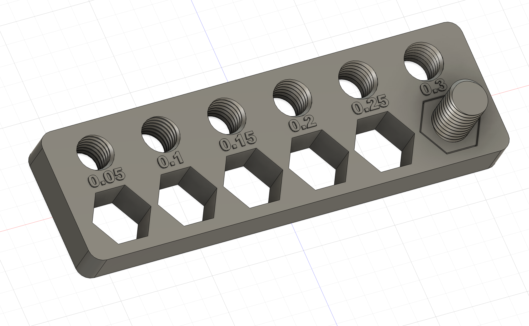 Thread and shape tolerance test by CosyMaker79 | Download free STL ...