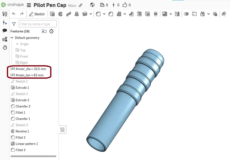 PILOT Gel Ink Pen Cap by Zbyněk Král | Download free STL model ...