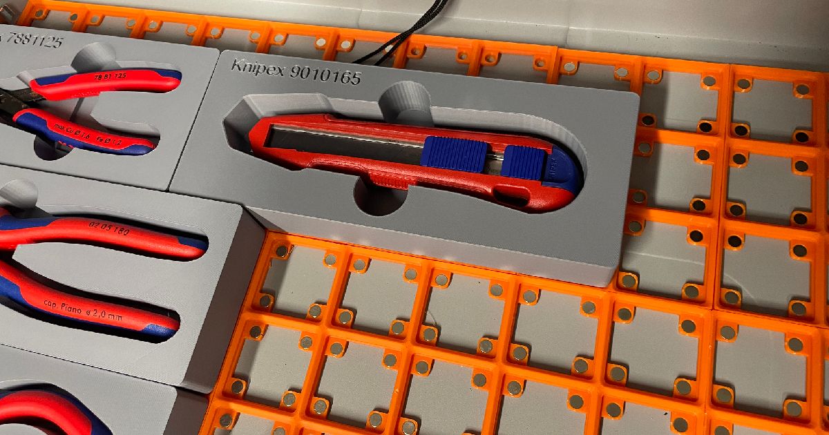 Gridfinity Knipex 9010165 Cuttermesser cutter knife by Matthias ...