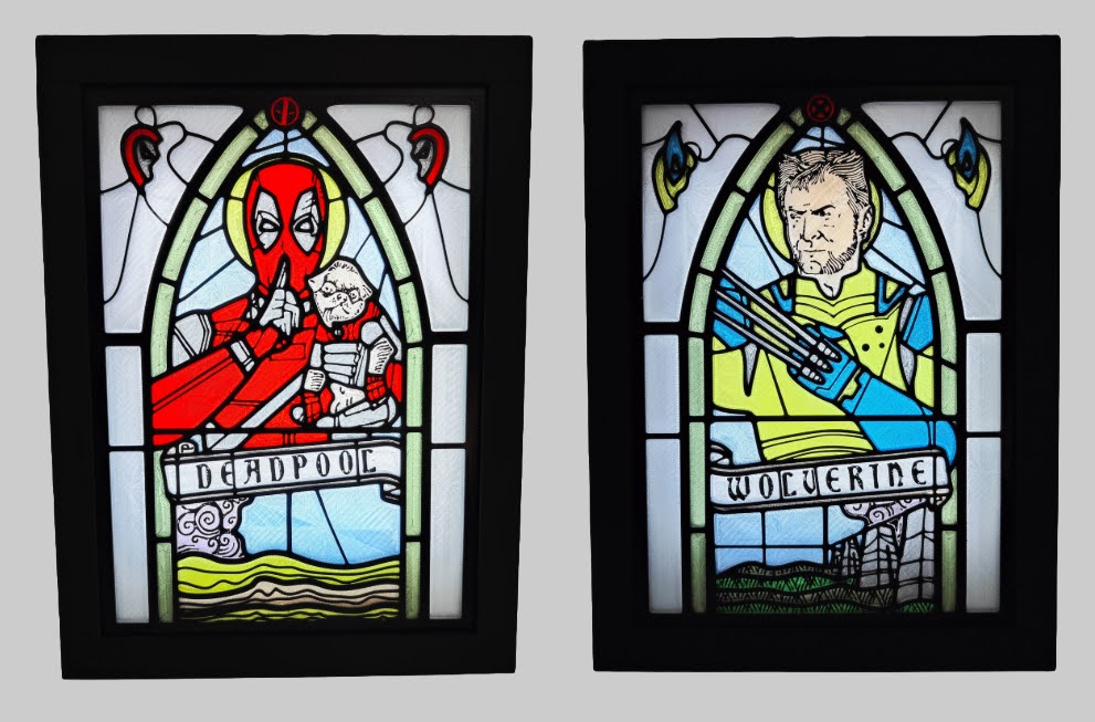 Deadpool Stained Glass Light Box by TheCraftyMaker | Download free STL ...