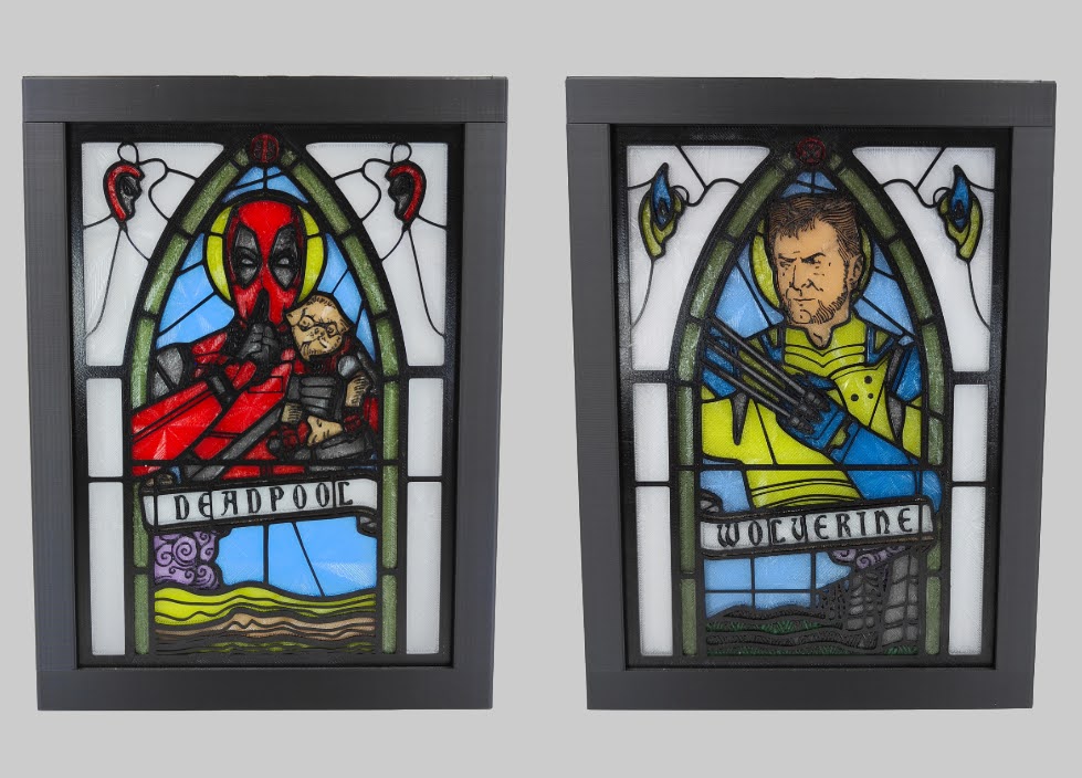 Deadpool Stained Glass Light Box by TheCraftyMaker | Download free STL ...