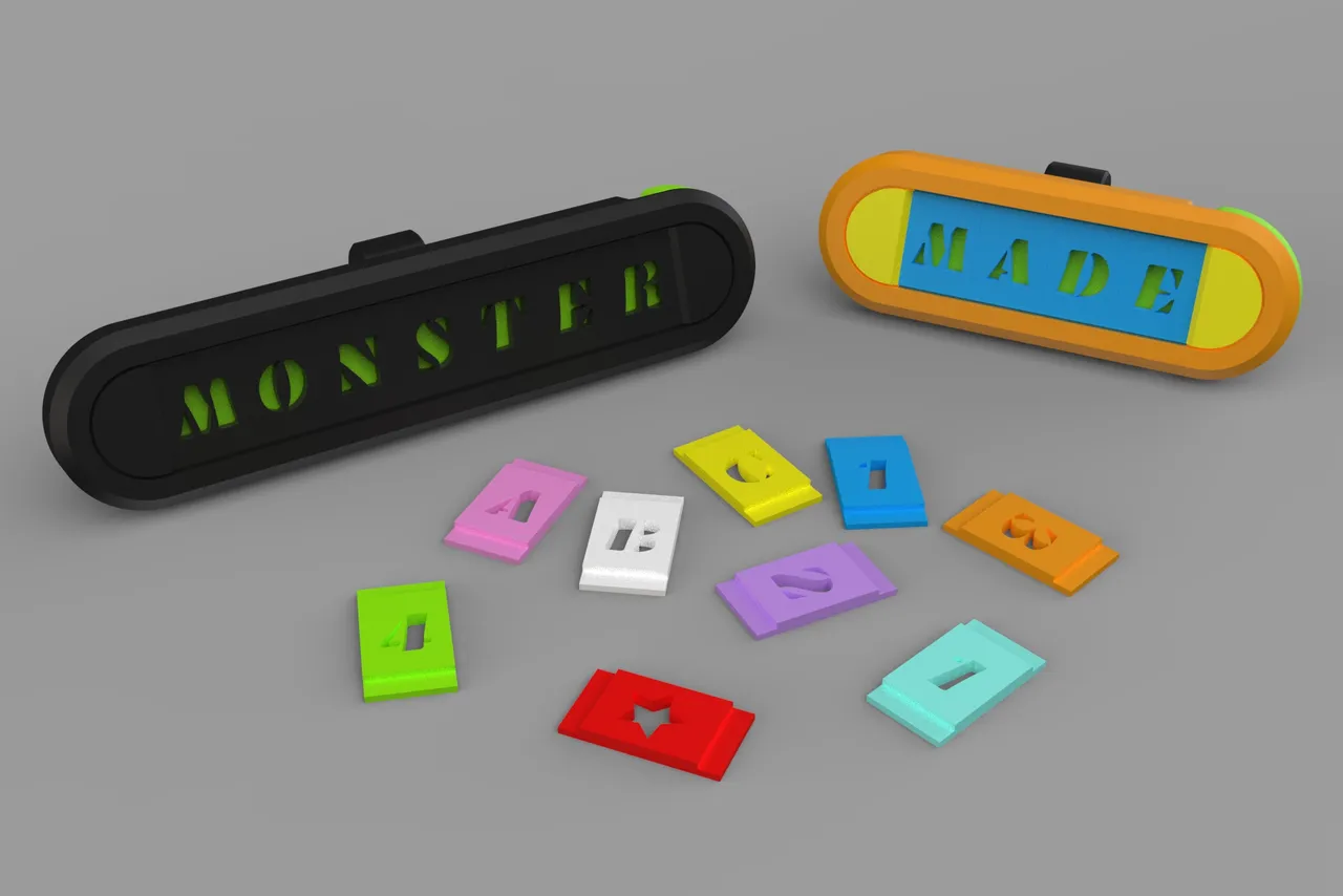 Changeable Name Badge by Monster Made | Download free STL model ...