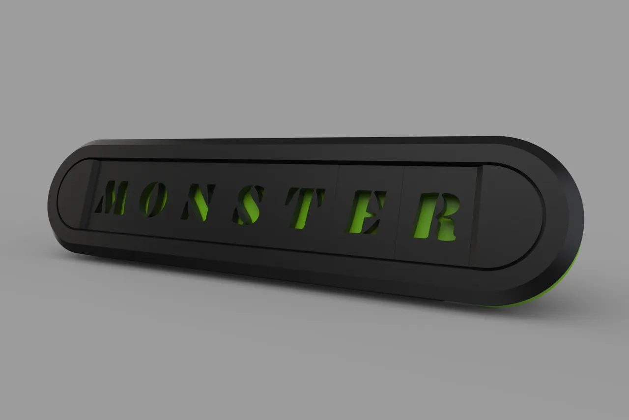 Changeable Name Badge by Monster Made | Download free STL model ...