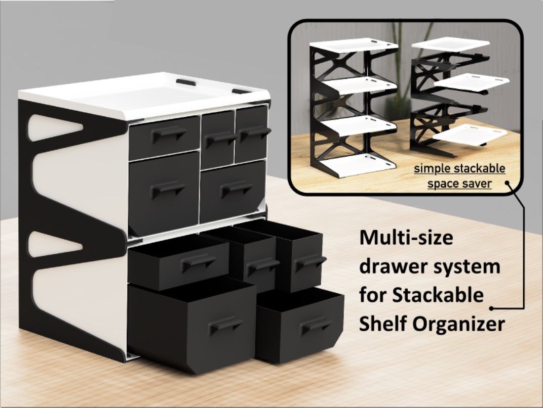 Stackable Shelf Organizer Drawer System By Linkdesigns Download