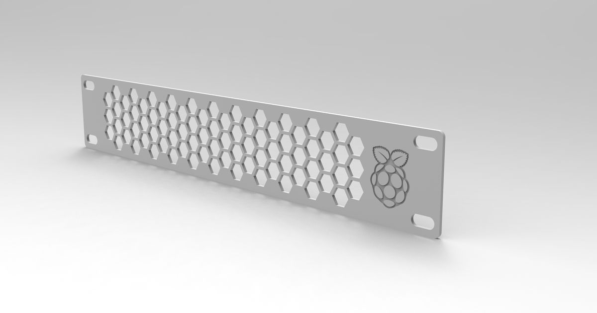 10 inch Rack Mount Blank 1U with Raspberry Pi Logo by Rex Tang ...