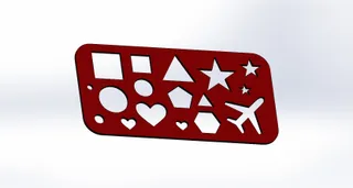 Engineering Shapes Stencil by Rey | Download free STL model ...