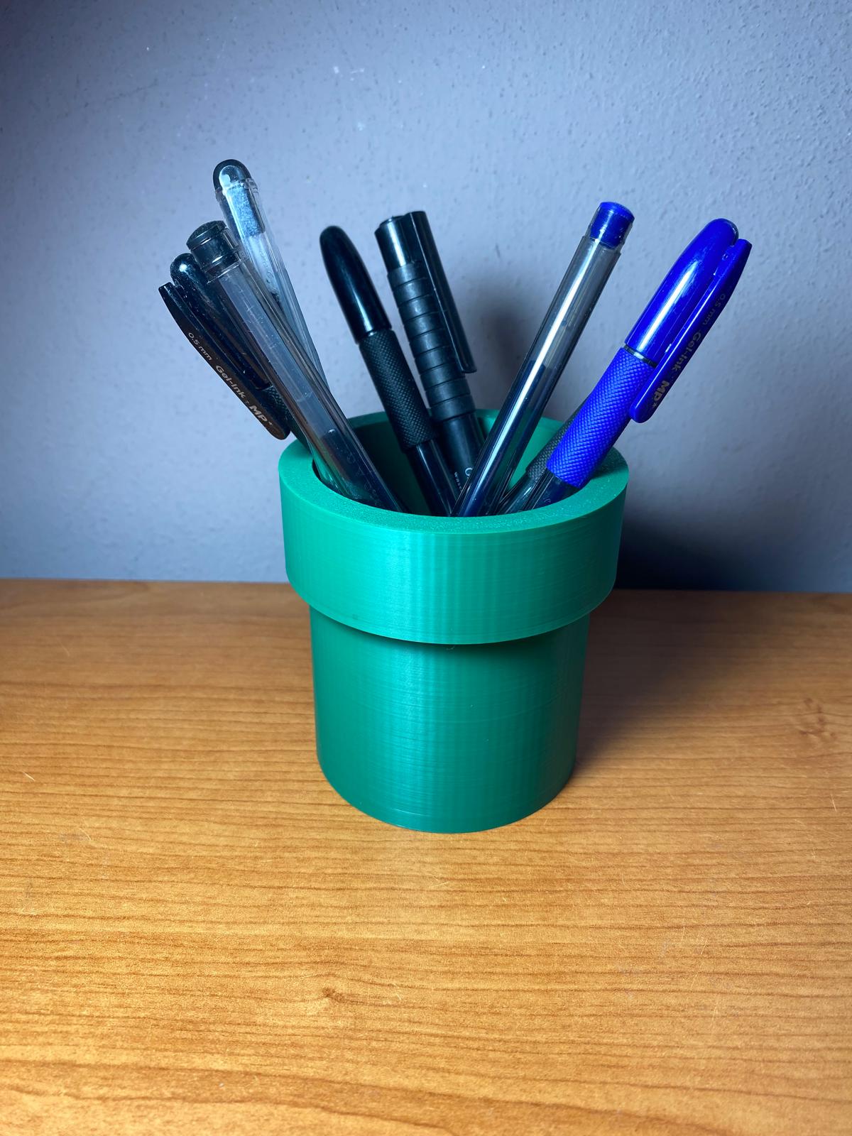 Super Mario Pipe Pen Holder with Mushroom Design. by Dimensional_Whi ...