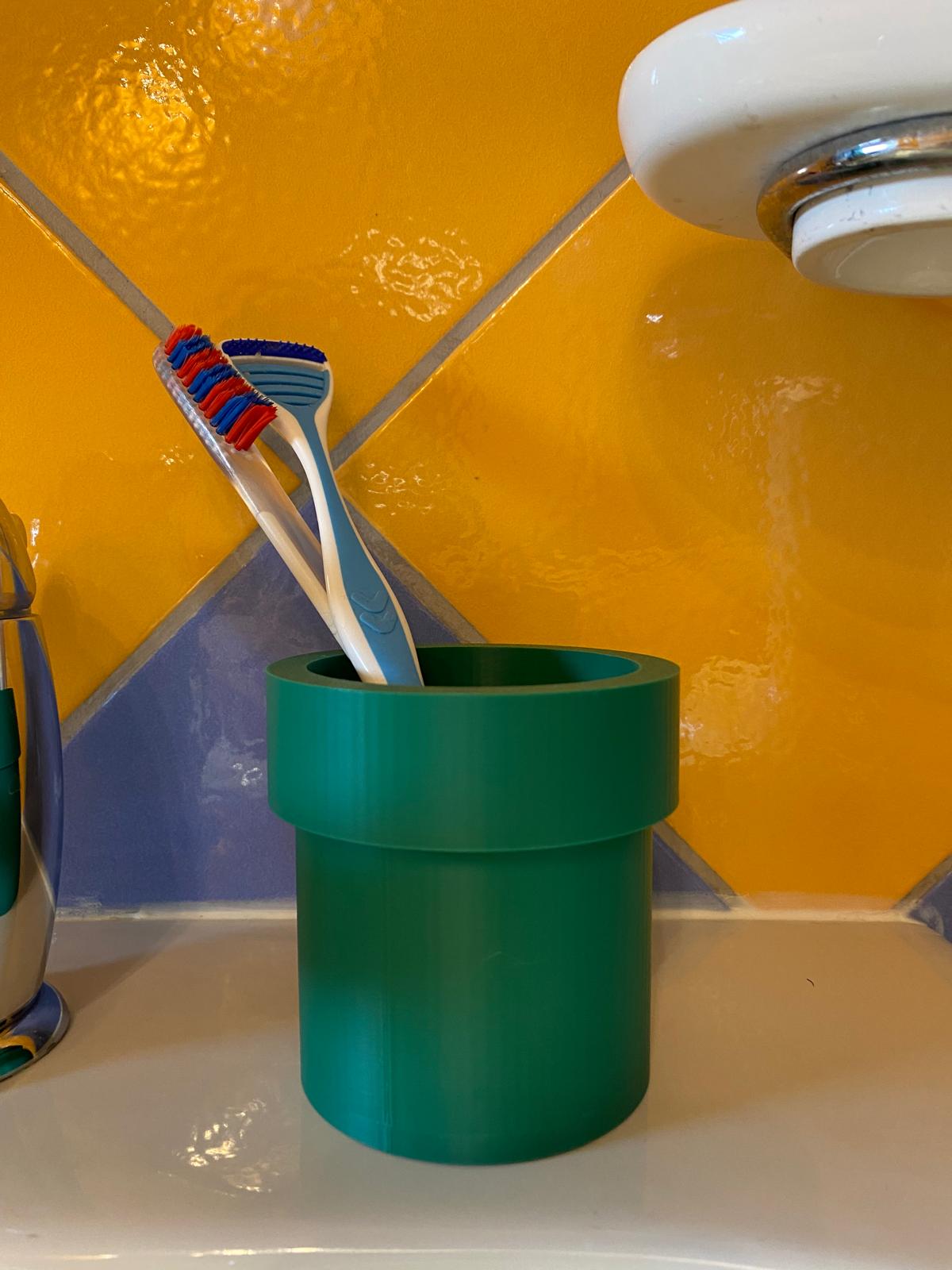 Super Mario Pipe Pen Holder with Mushroom Design. by Dimensional_Whi - MakerWorld