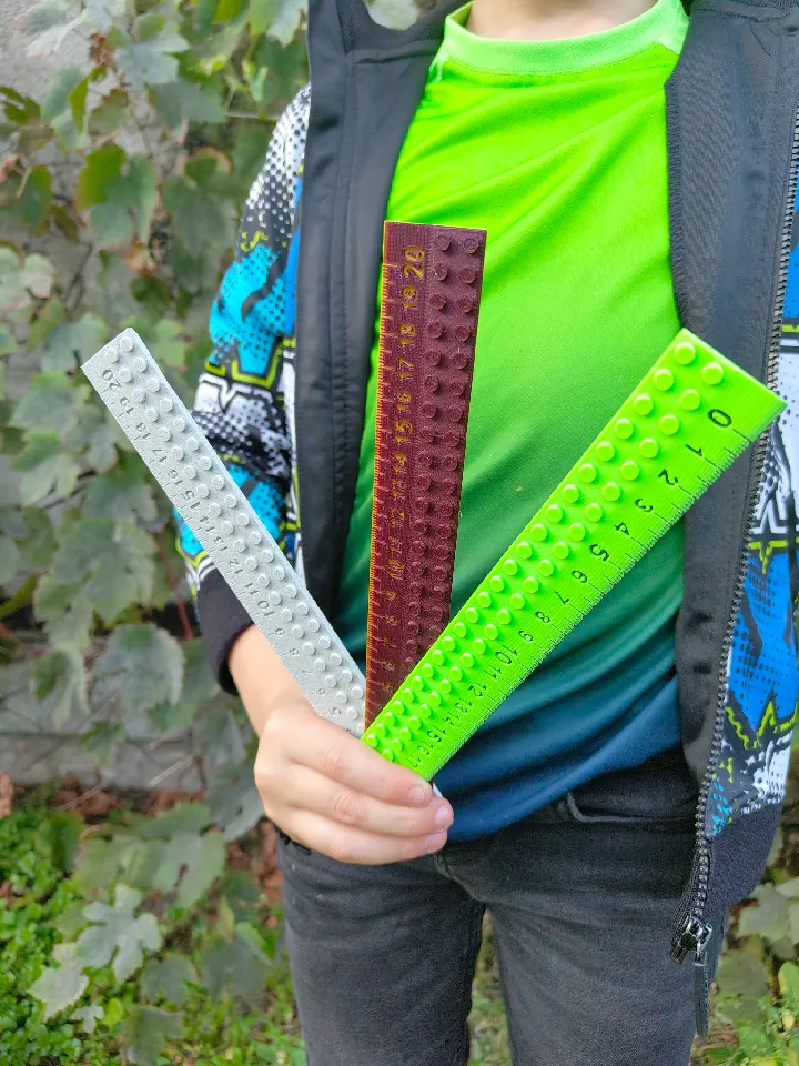 Lego brick ruler 20 cm by Ande | Download free STL model | Printables.com
