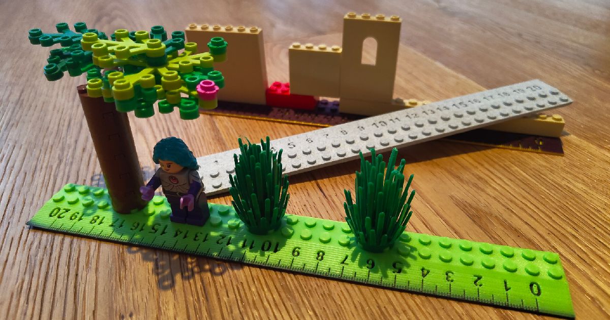 Lego brick ruler 20 cm by Ande | Download free STL model | Printables.com