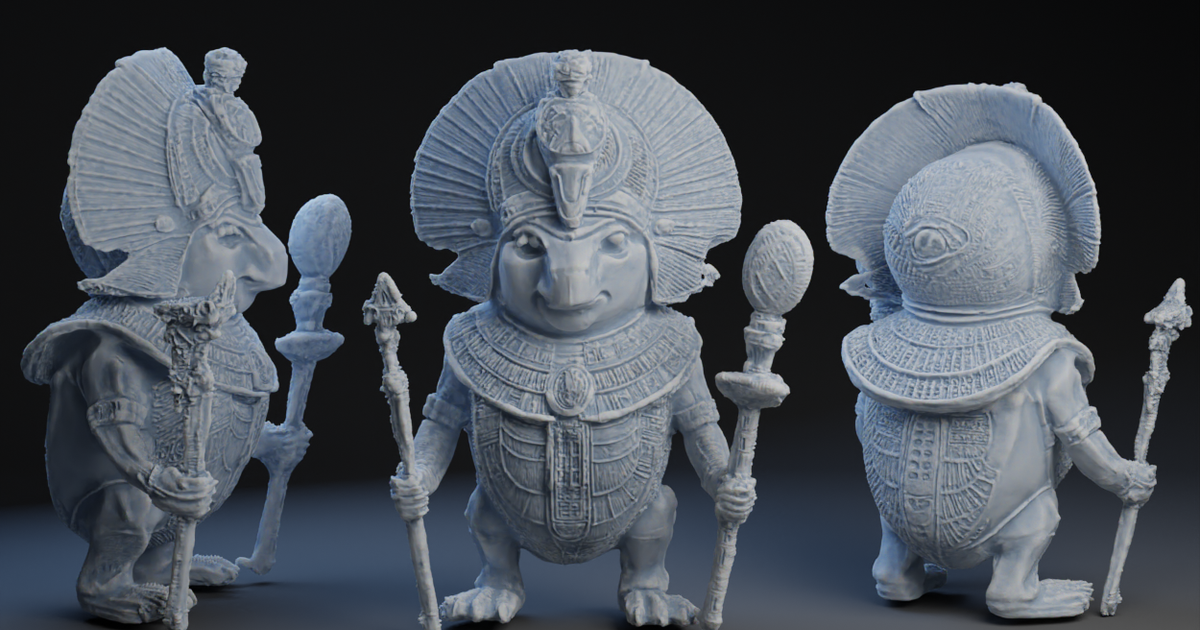 Egyptian Scarab Figurine by Peter Farell | Download free STL model ...