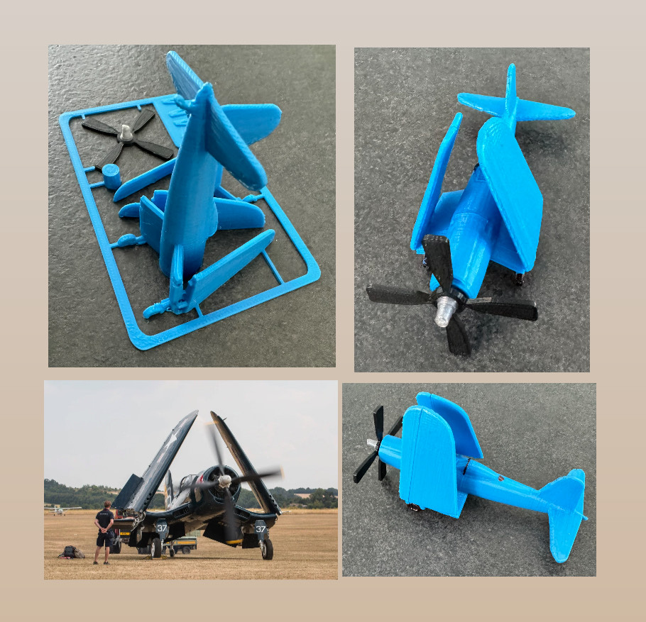 Corsair F2G with folded wings kit card by MM | Download free STL model ...