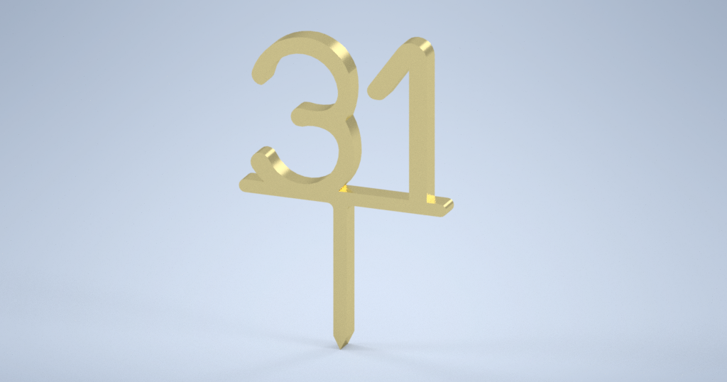 Birthday number 31 for cake (easy to print) by sunshinemakes | Download ...