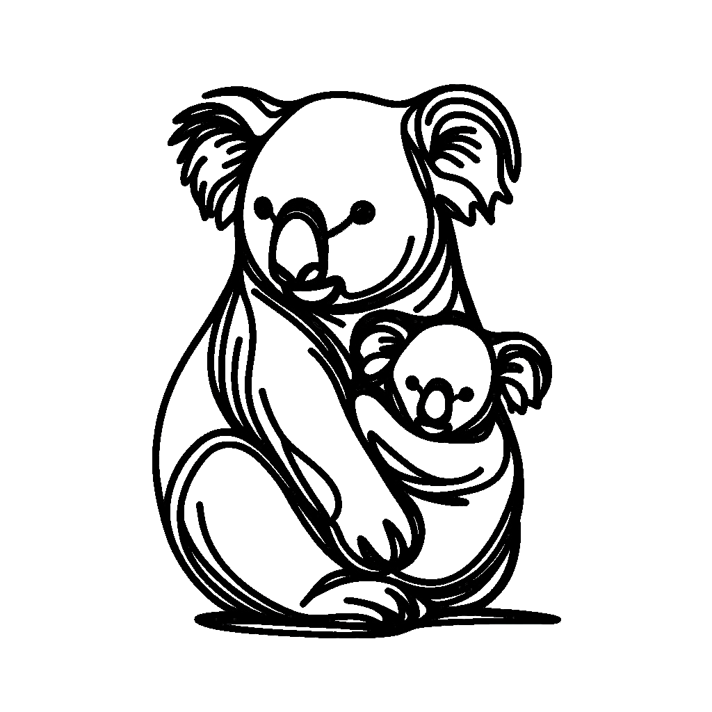 Line Art Koala by Liam West | Download free STL model | Printables.com